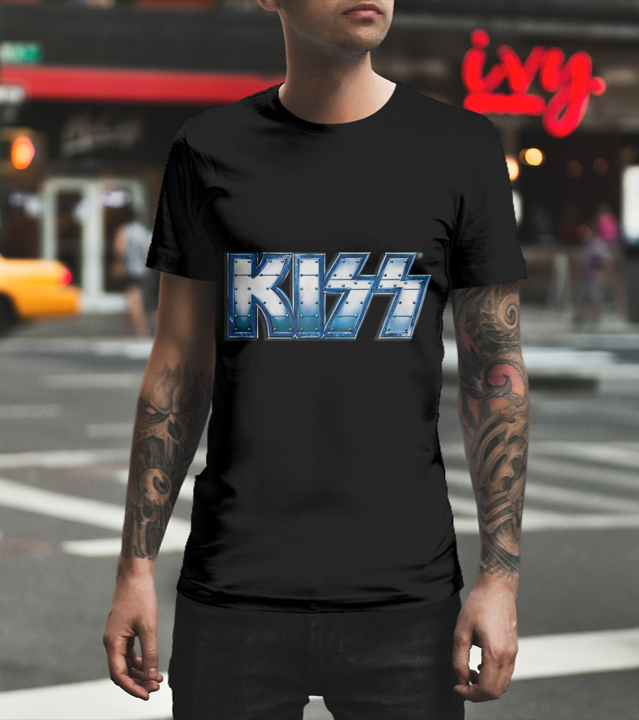 KISS Blue Steel Rivet T-Shirt