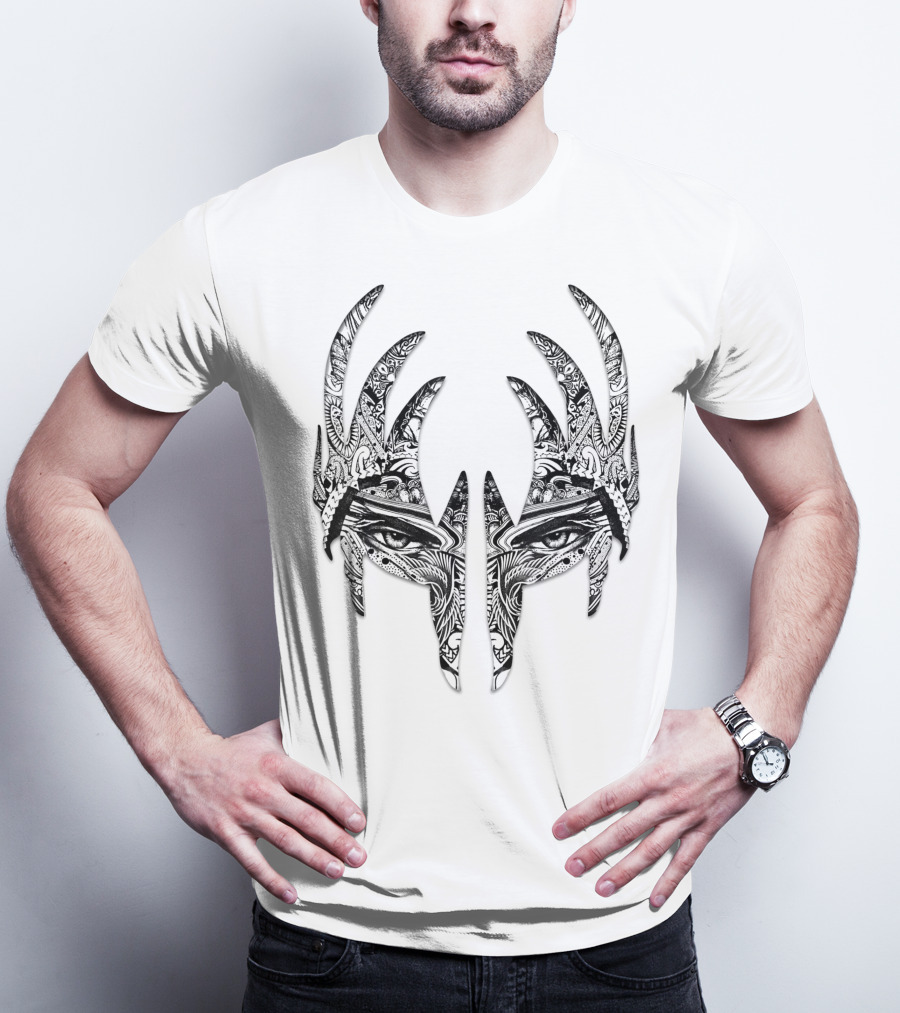 KISS Tribal Demon Mask Face T-Shirt