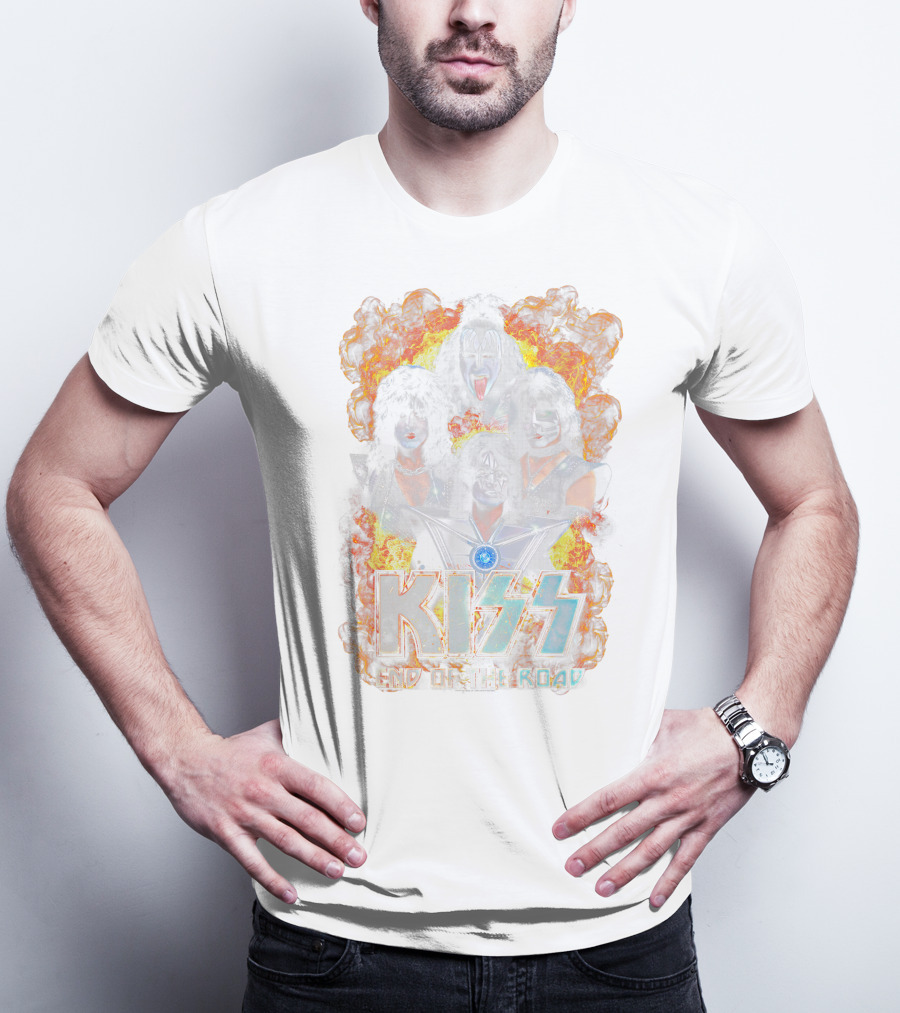 Kiss End Of The Road Creatures Of The Night Vintage Unmasked T-Shirt