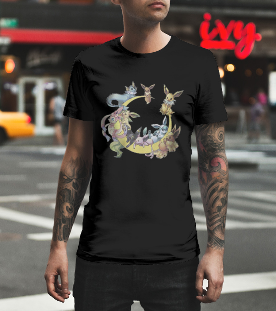 Eevee Evolutions Circle - Cool Pokemon T-Shirt