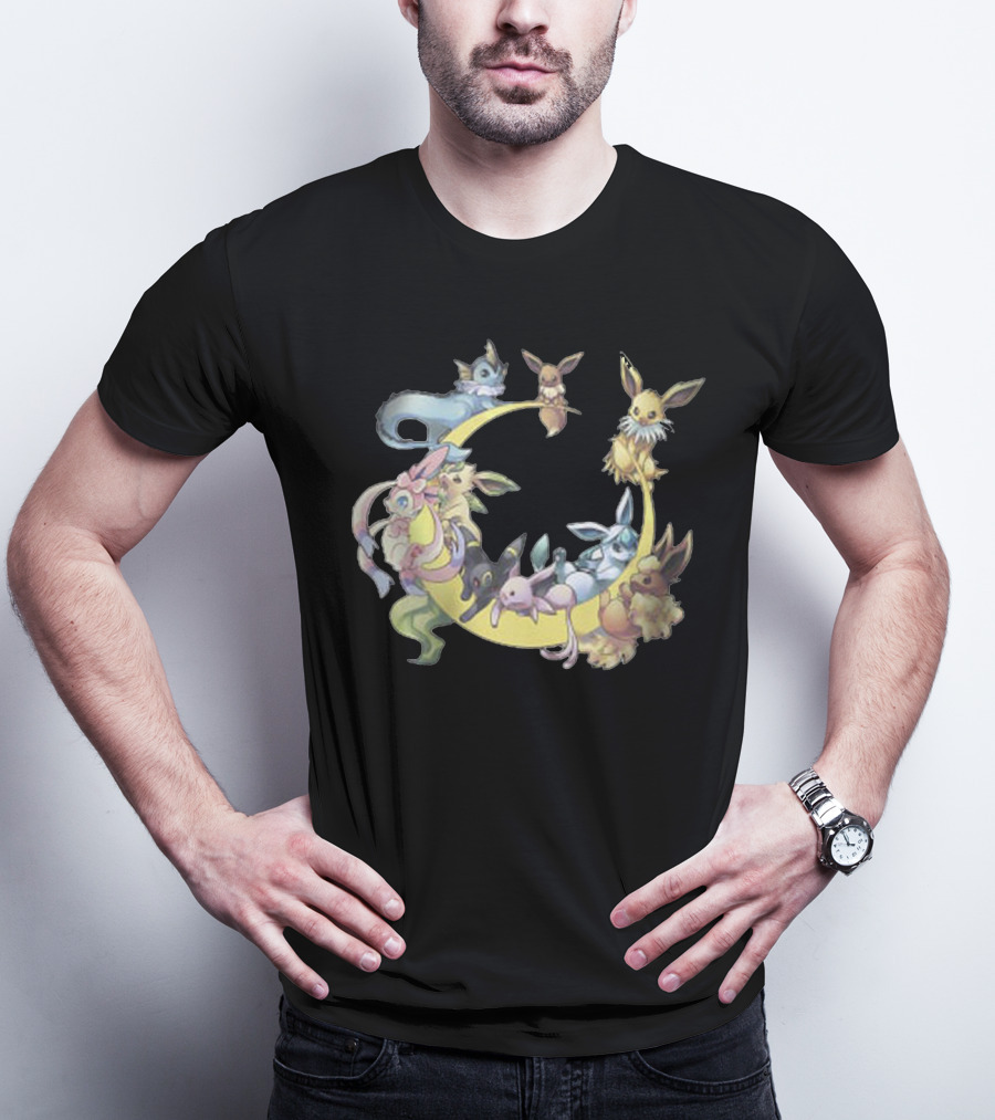 Eevee Evolutions Circle - Cool Pokemon T-Shirt