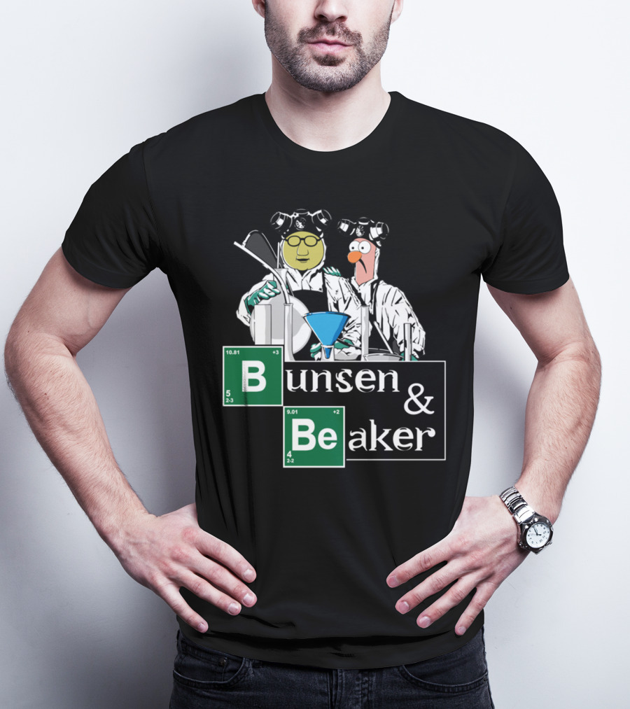 Bunsen And Beaker Breaking Beaker Elements Chemistry T-Shirt