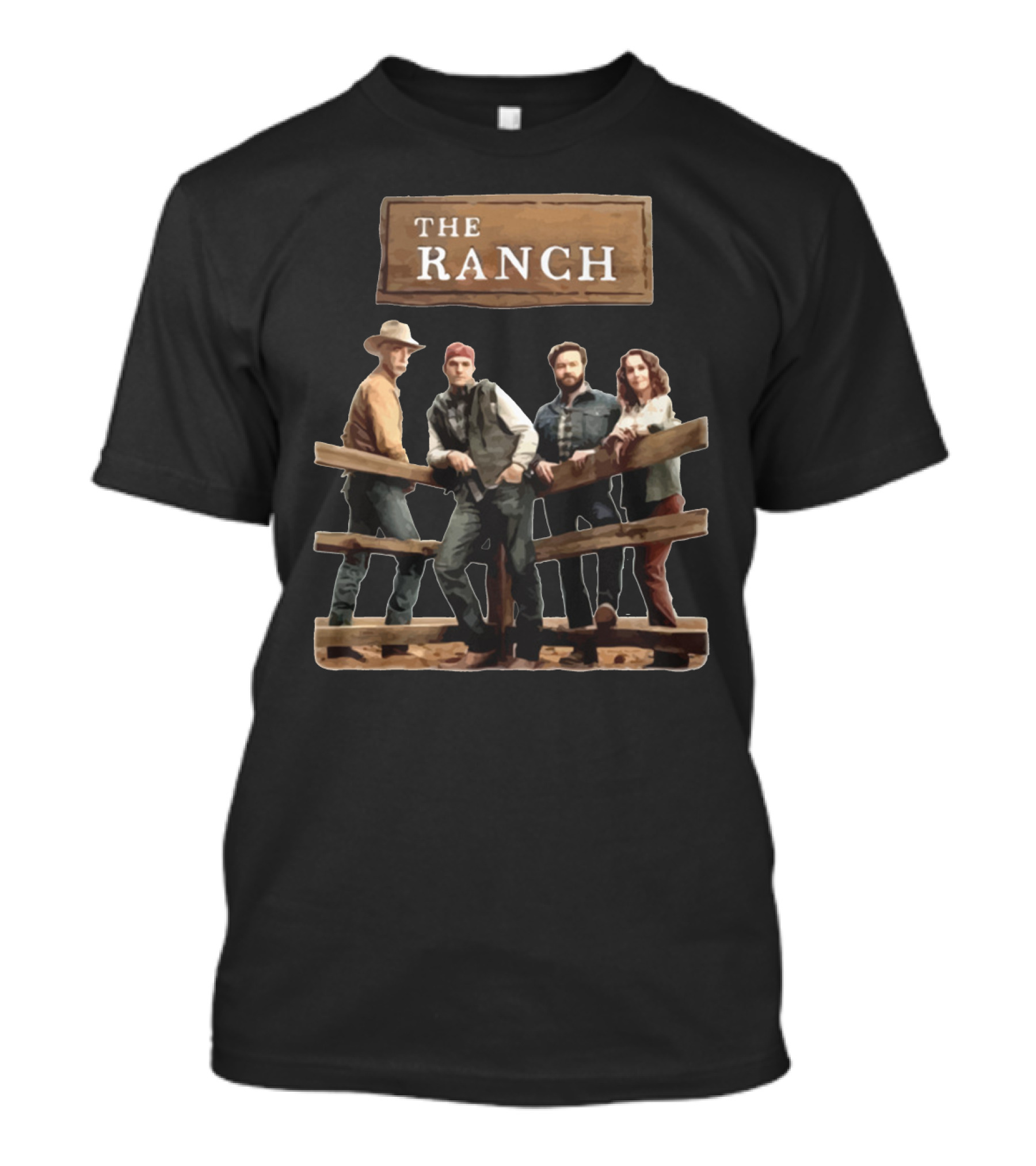 THE RANCH TV Show Cast Standing By Fence T-Shirt
