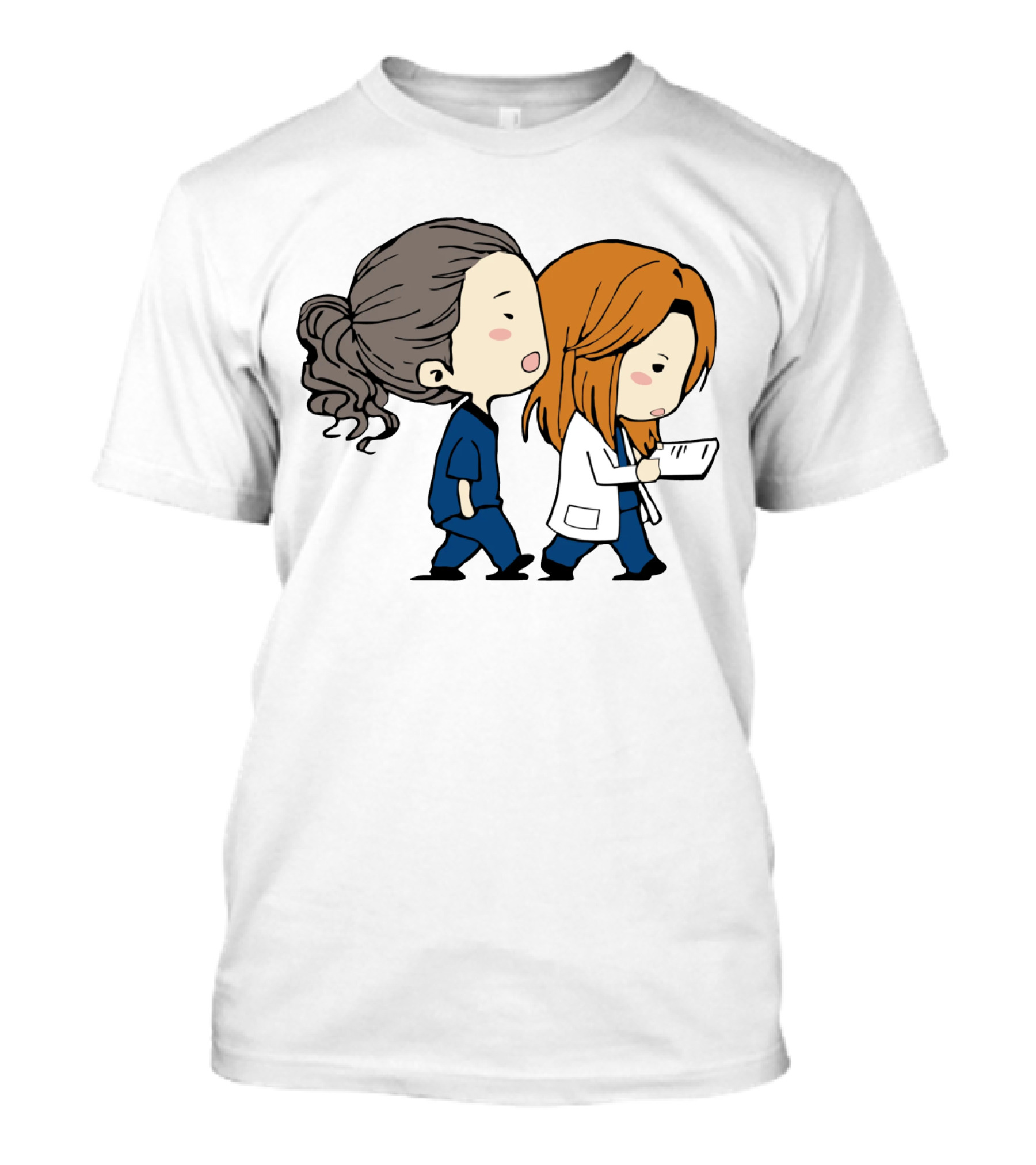 Best Friend Doctor Characters Walking Together T-Shirt
