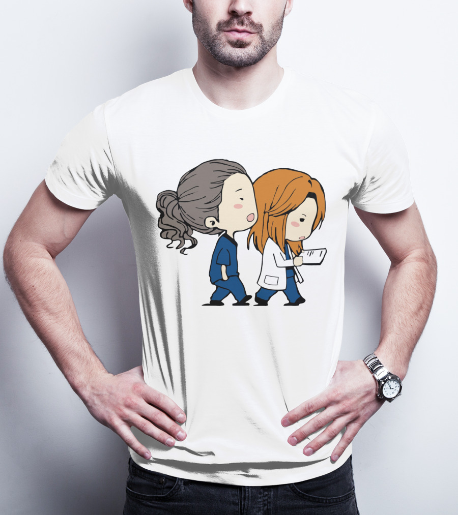 Best Friend Doctor Characters Walking Together T-Shirt