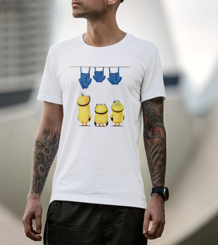 Minions Overalls Laundry Scene Despicable Me Fans T-Shirt
