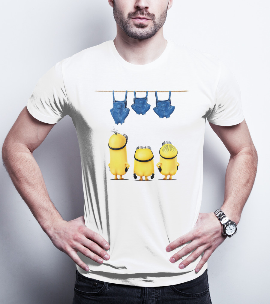 Minions Overalls Laundry Scene Despicable Me Fans T-Shirt