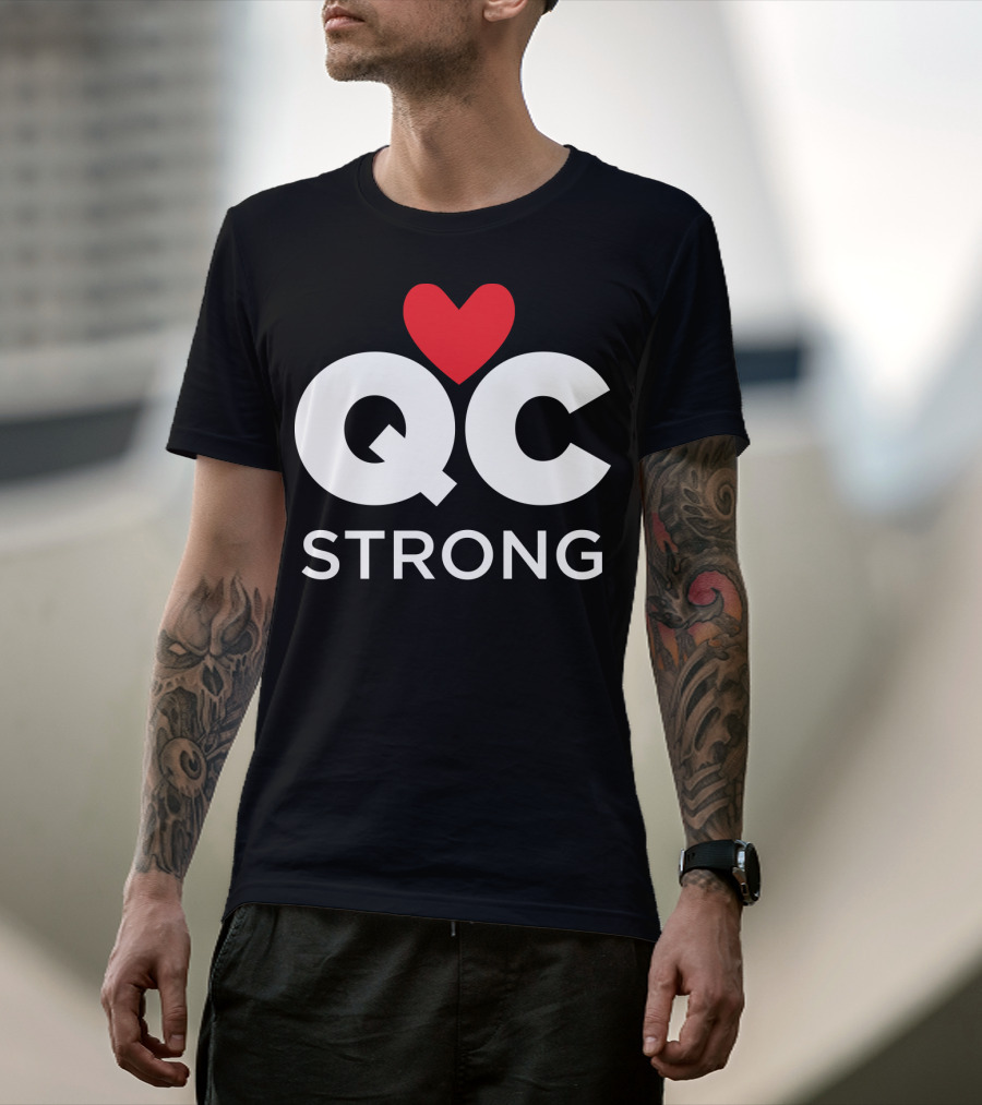 QC Strong Quad City Strong Heart T-Shirt