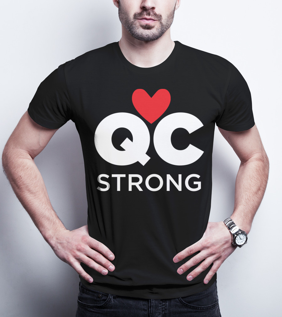 QC Strong Quad City Strong Heart T-Shirt