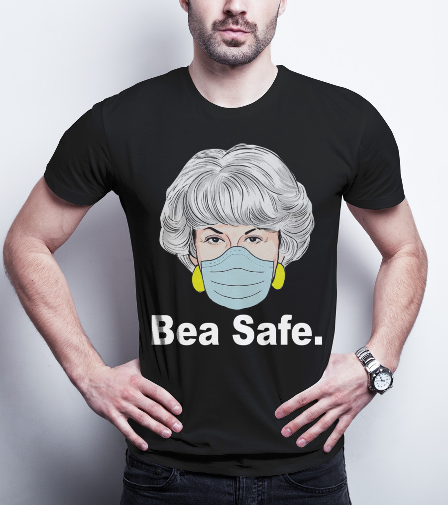 Bea Safe Masked Woman With Yellow Earrings T-Shirt