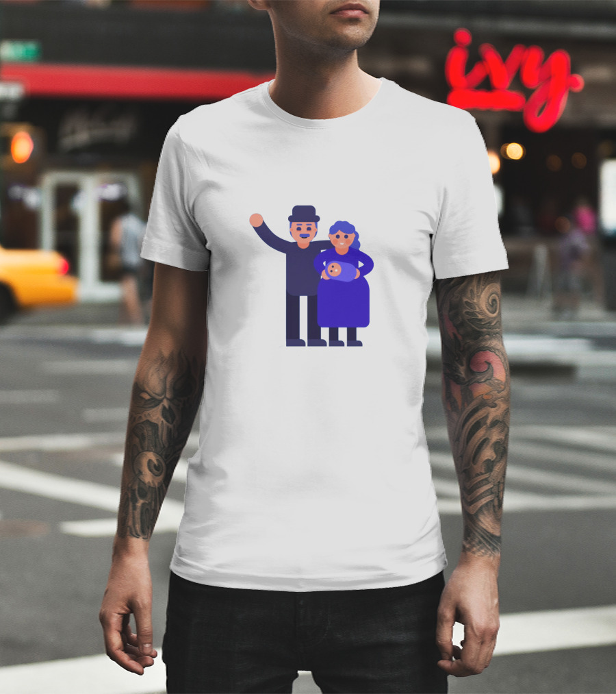 Kurzgesagt Family Cartoon Character T-Shirt