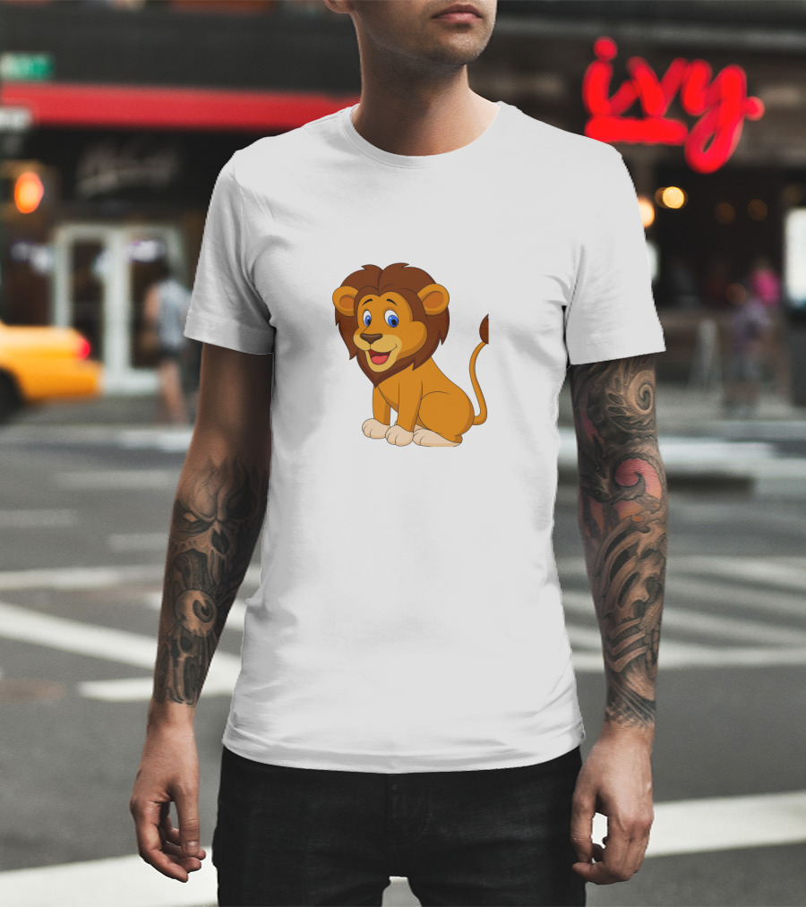 Seven Lions Cartoon Lion T-Shirt