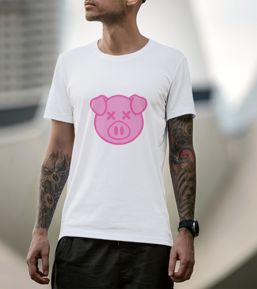 Shane Dawson Pink Pig Icon With Crossed Eyes T-Shirt