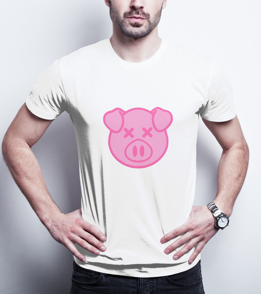 Shane Dawson Pink Pig Icon With Crossed Eyes T-Shirt