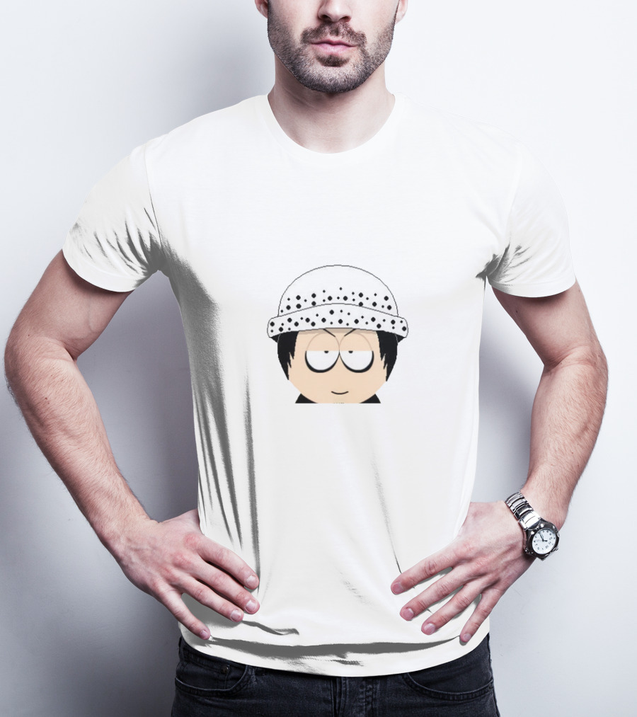 Alex Warren South Park Style Character With White Polka Dot Hat T-Shirt