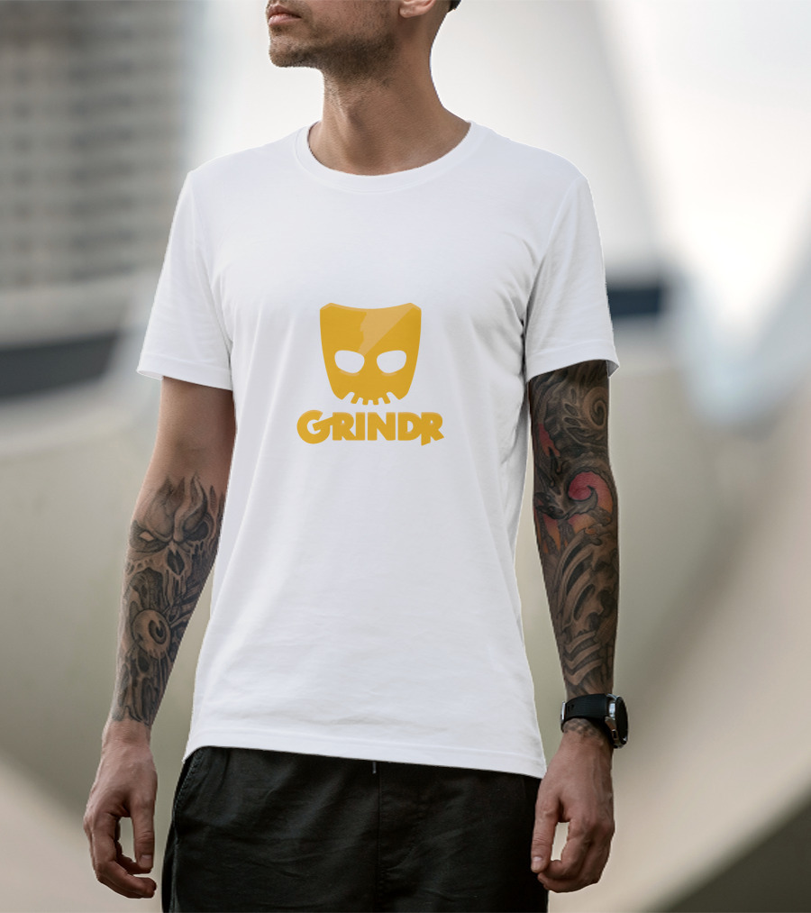 Grindr Bold Yellow Mask T-Shirt