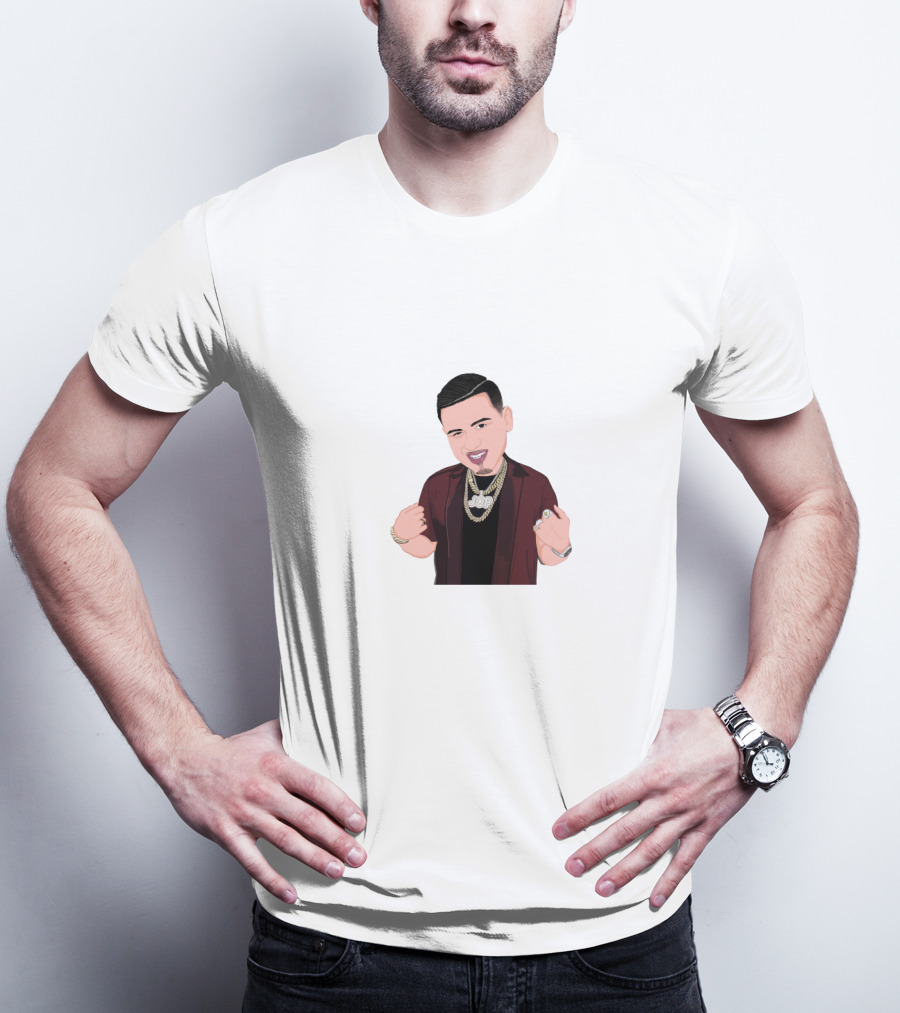 Fuerza Regida Cartoon Character With Chains And Rings T-Shirt