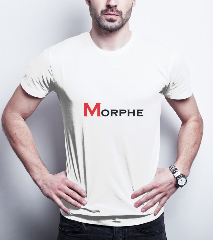 Morphe Red And Black Minimalist Typography T-Shirt