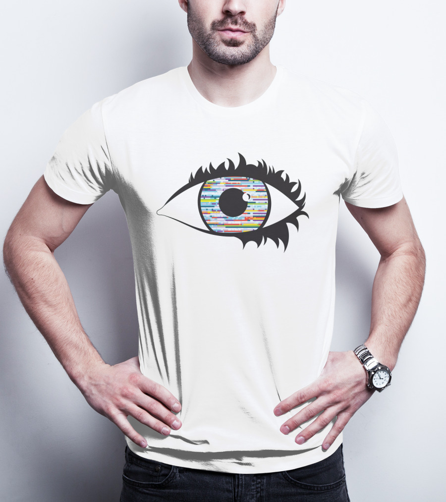 Eye With Colorful Barcode Iris T-Shirt