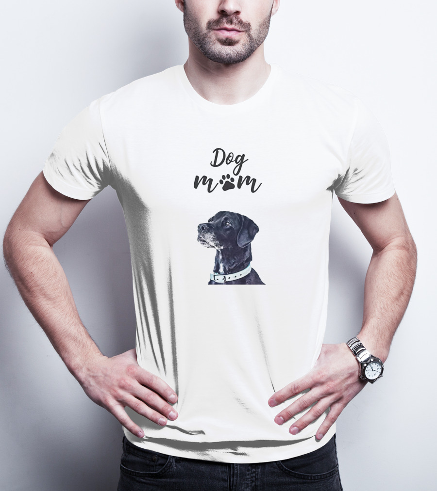 Dog Mom Black Lab Paw Prints T-Shirt