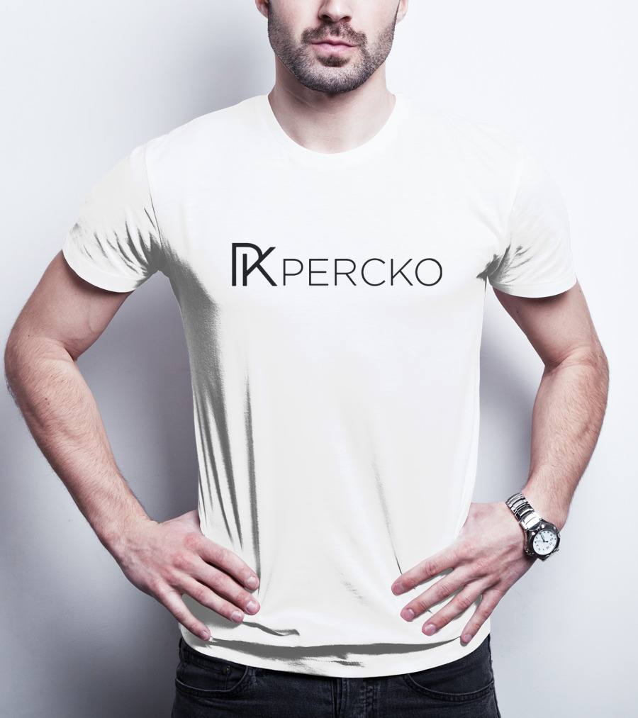PERCKO Logo Design With Stylish PK Monogram T-Shirt