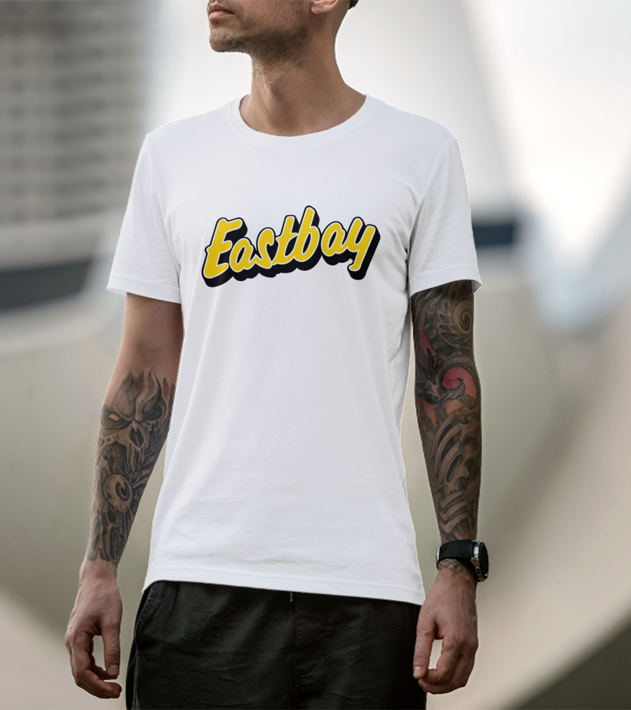 Eastbay Yellow Outline Bold Script T-Shirt