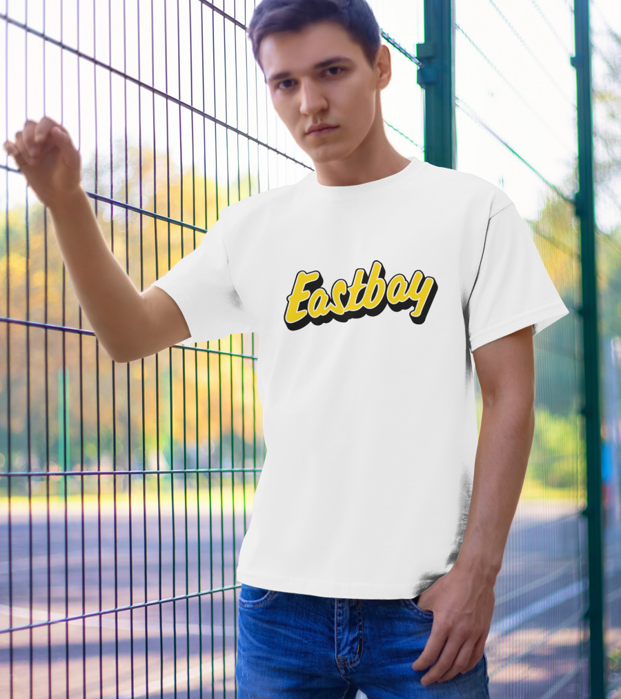 Eastbay Yellow Outline Bold Script T-Shirt