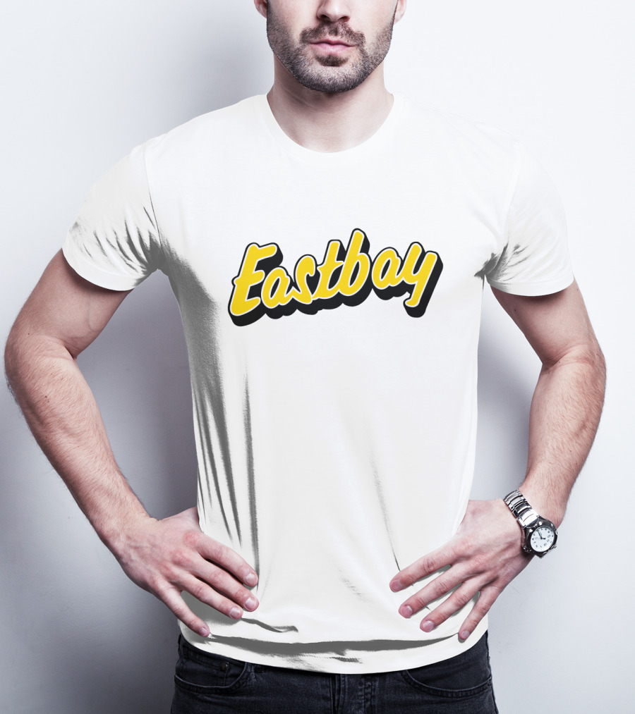 Eastbay Yellow Outline Bold Script T-Shirt