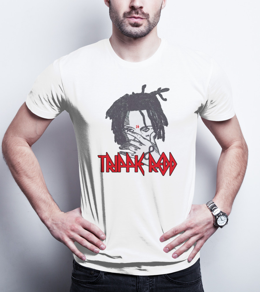 Trippie Redd Illustration With Hand Gesture And Red 14 T-Shirt
