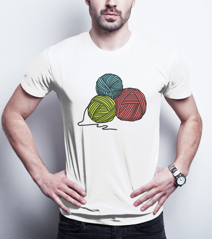 Yarn Balls Blue Green Red T-Shirt