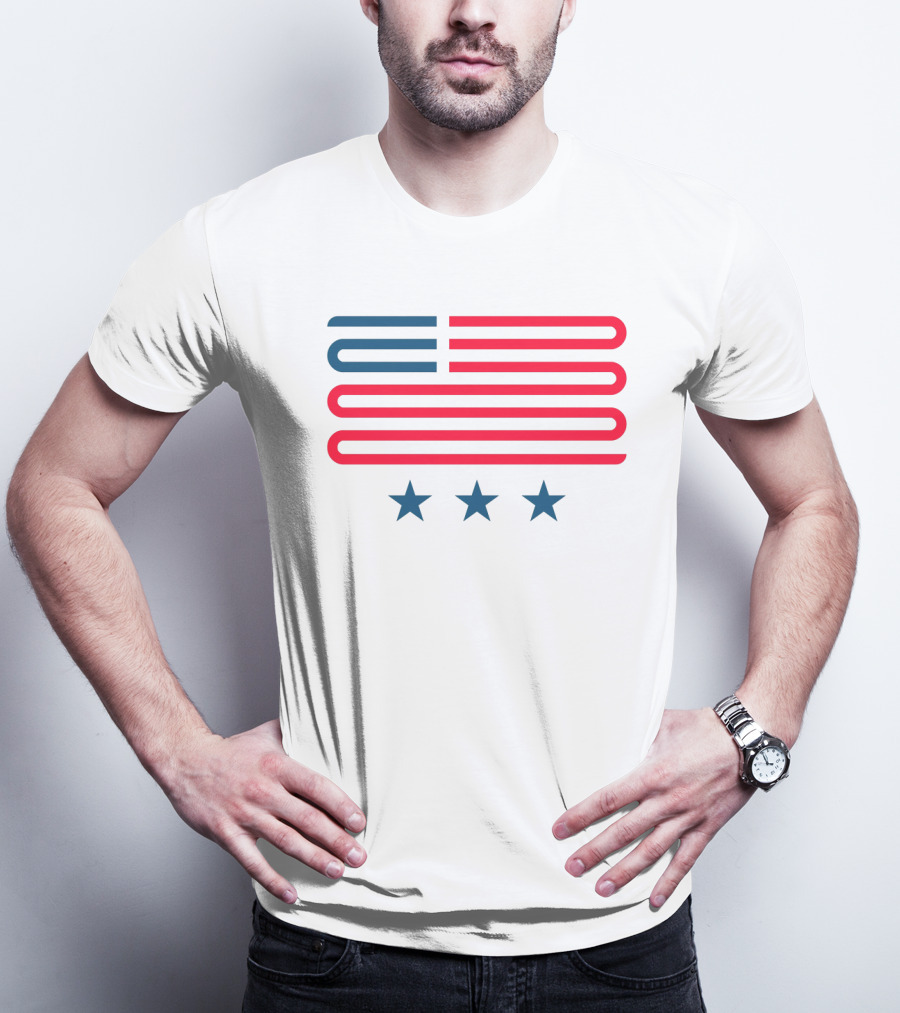 American Flag Three Stars Stripes USA Flag T-Shirt