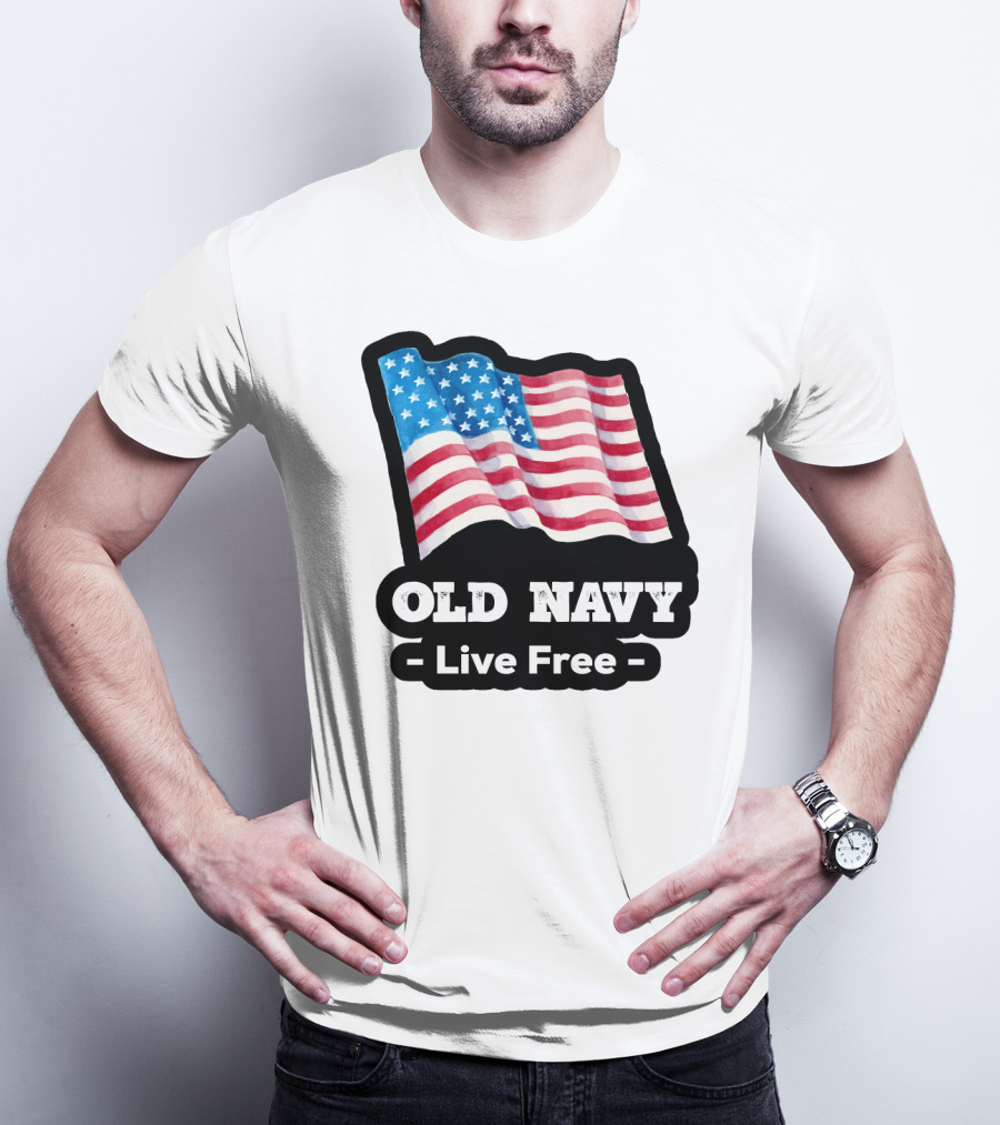 Old Navy Live Free American Flag T-Shirt