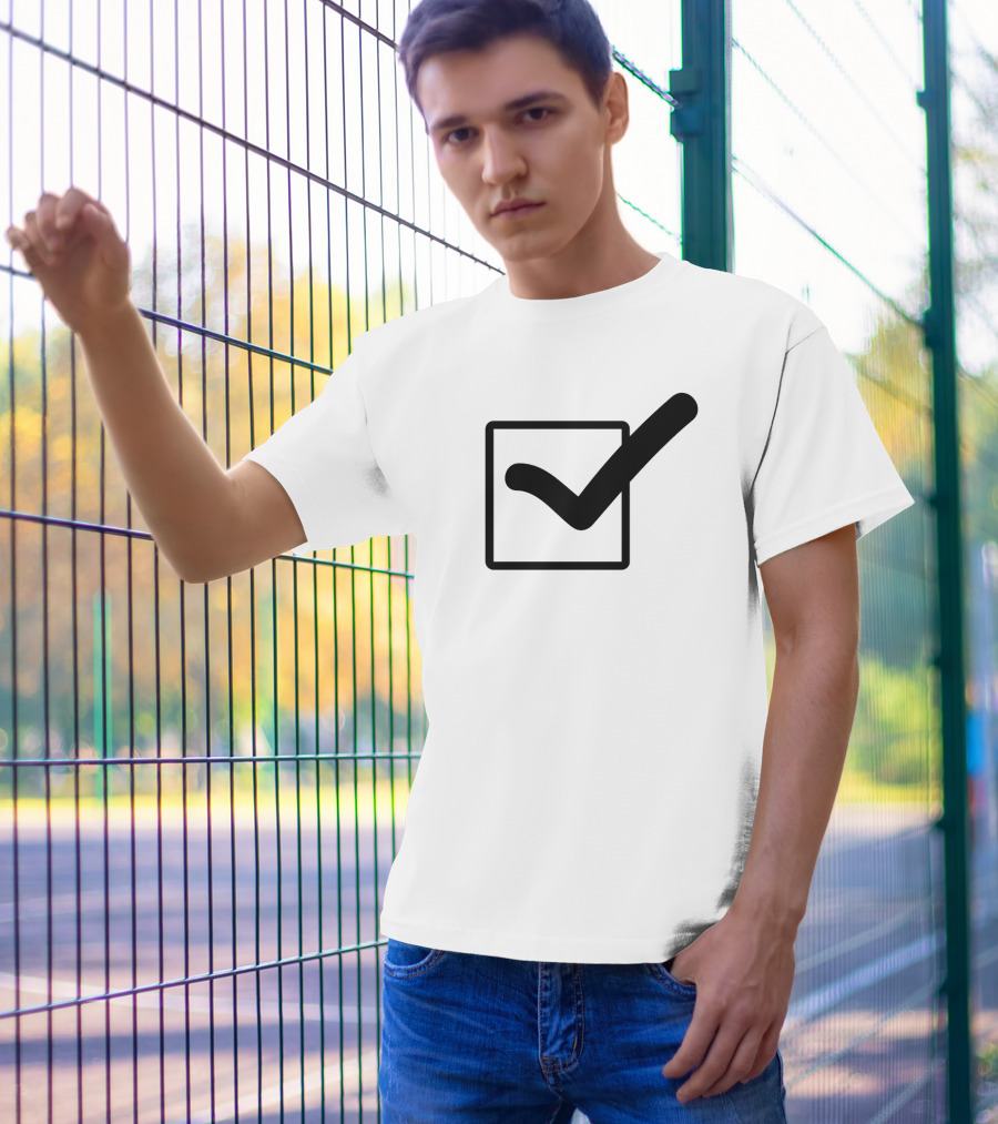 Check Mark Icon In Square Box T-Shirt