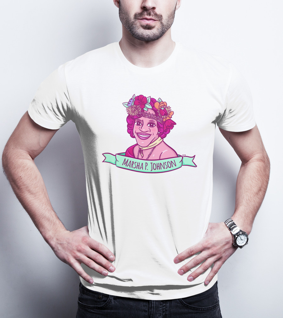 Marsha P. Johnson Flower Crown T-Shirt