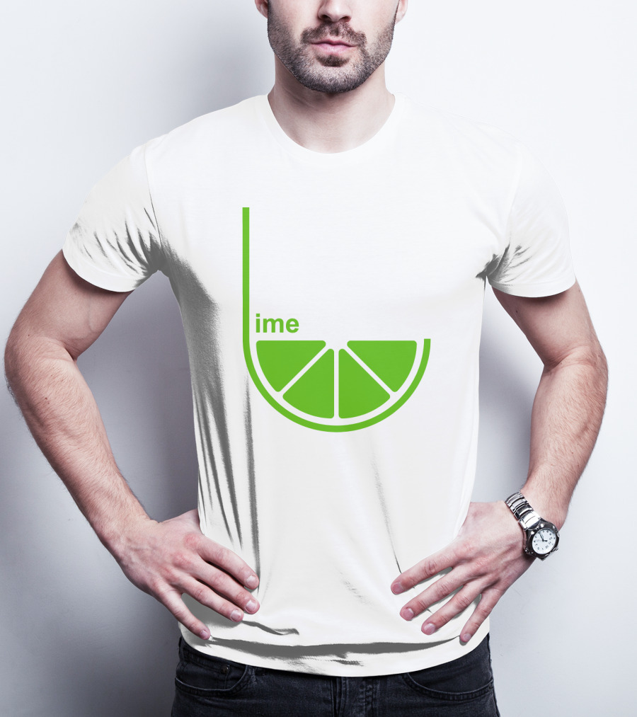 Lime Ime Slice Clever Typography T-Shirt