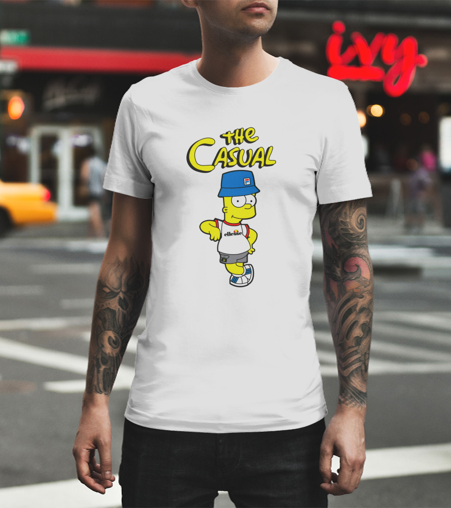 The Casual Bart Parody Ellesse Fila T-Shirt