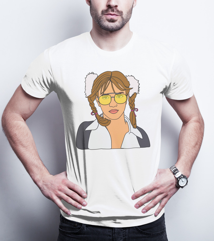 Britney Spears Iconic Schoolgirl Look With Yellow Glasses And Braids T-Shirt