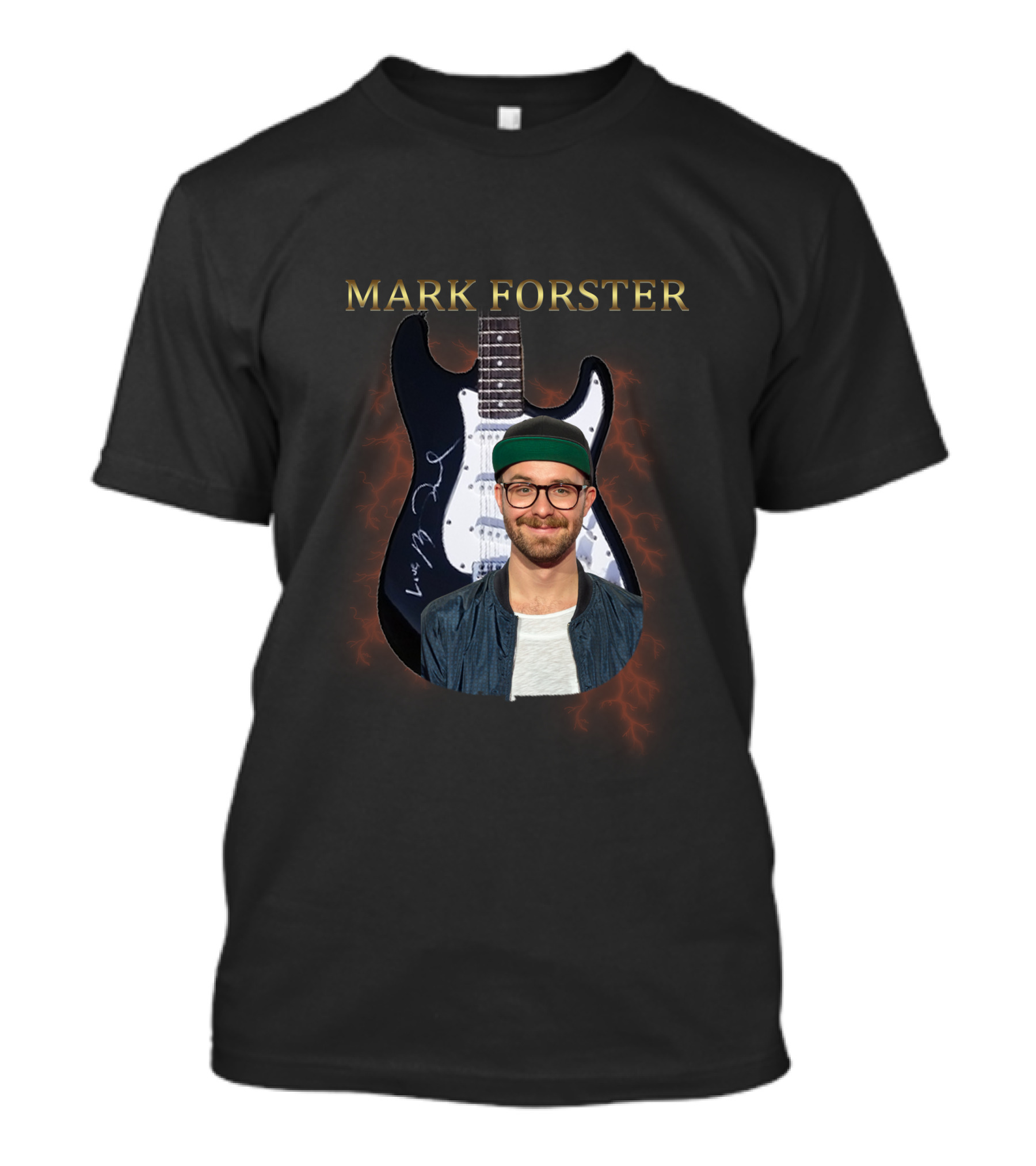 MARK FORSTER Signature Guitar With Lightning T-Shirt