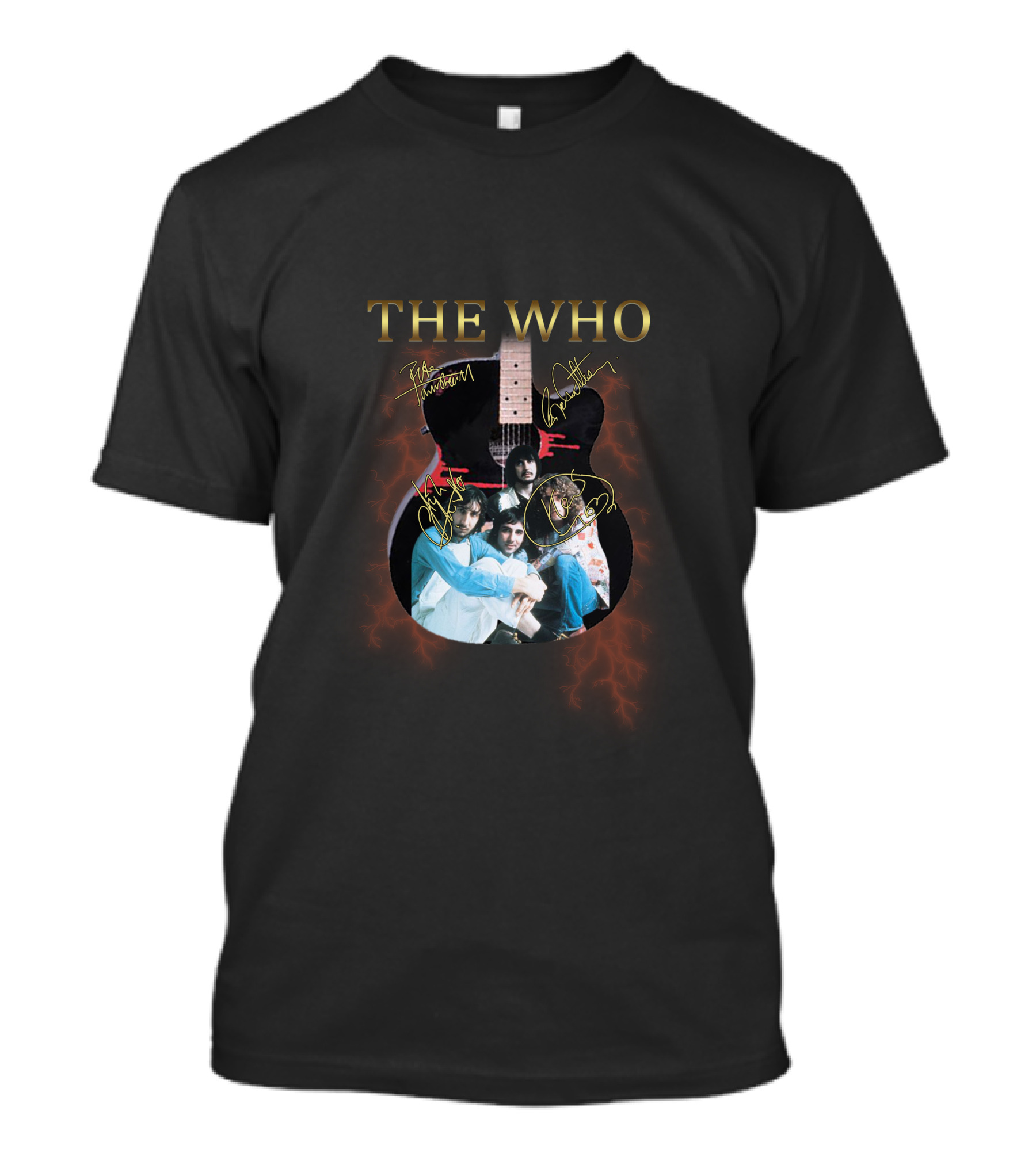 THE WHO Signature Guitar Collage T-Shirt