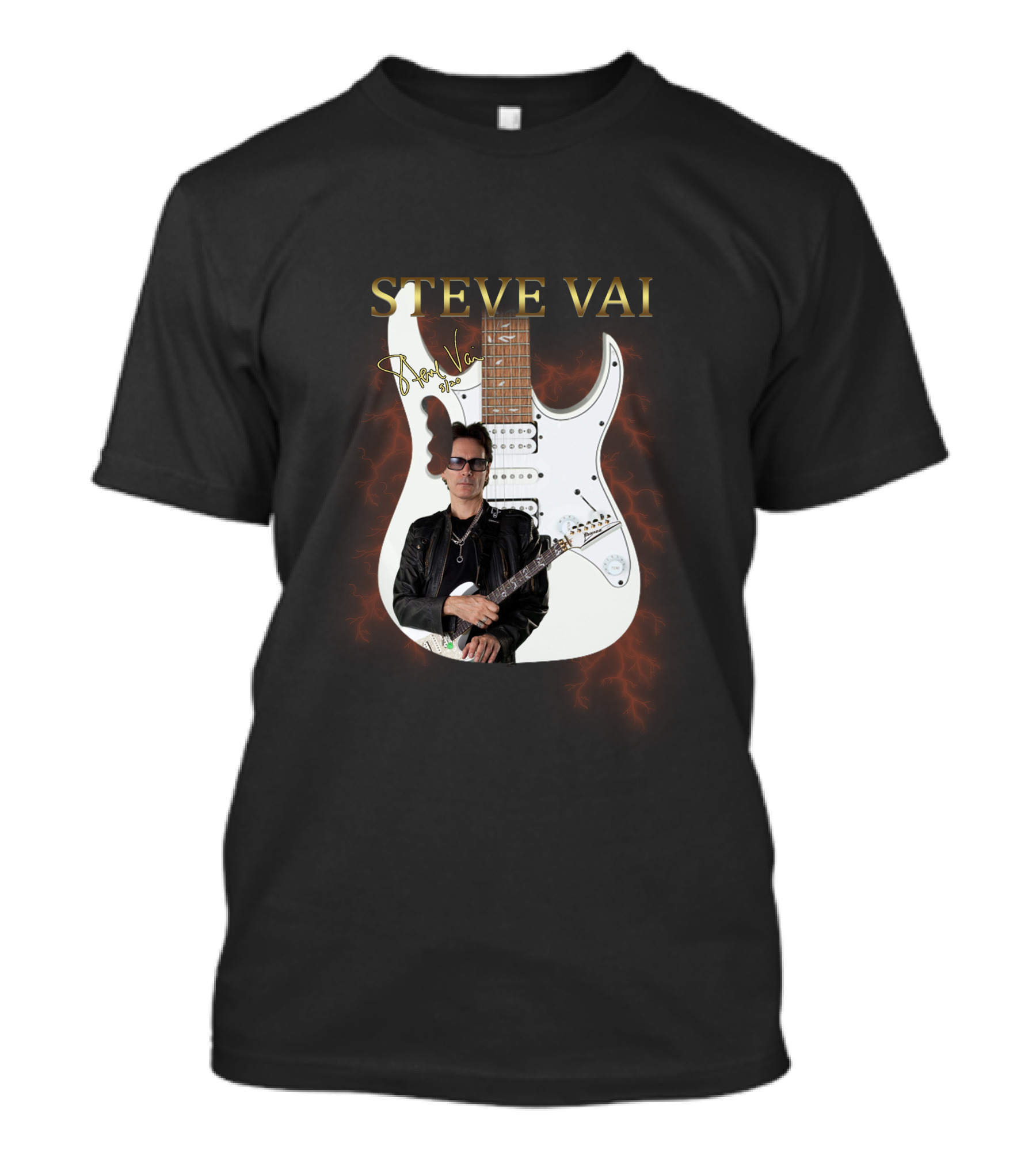 Steve Vai Signature Electric Guitar With Autograph And Image T-Shirt