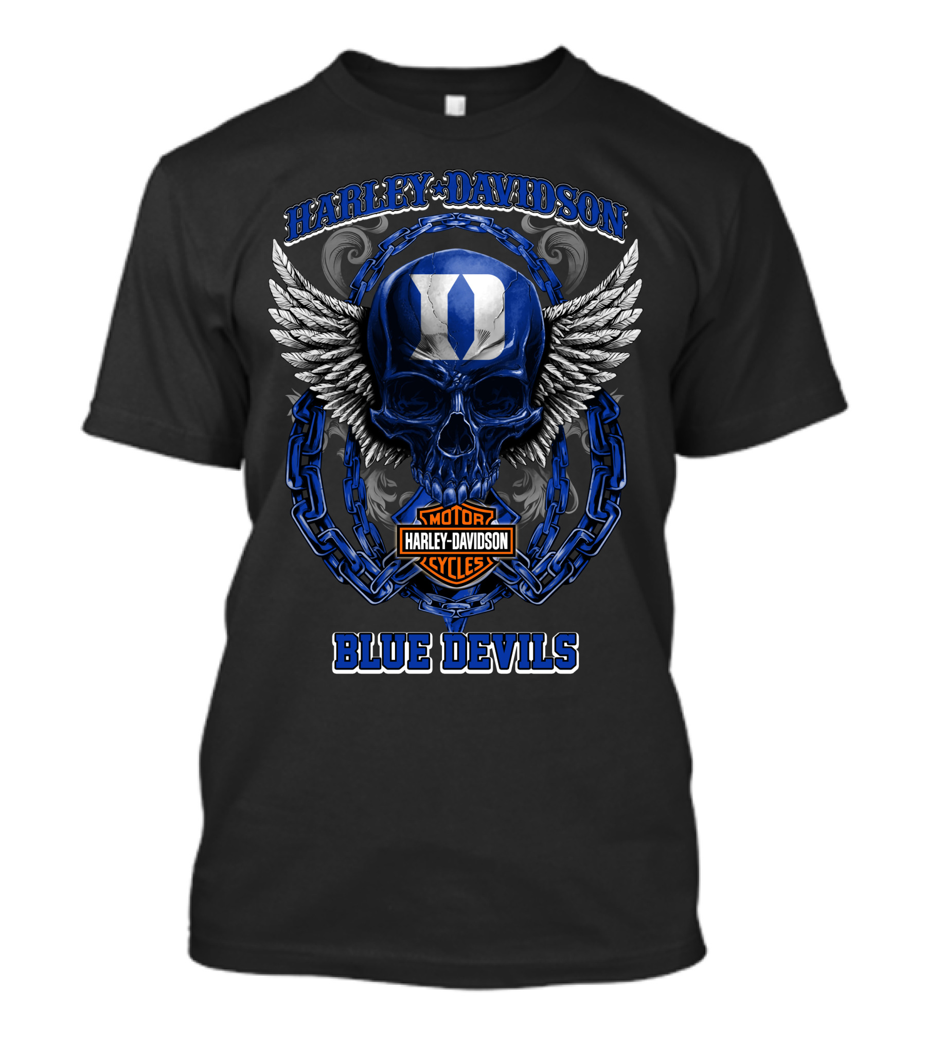 Harley Davidson Blue Devils Motor Cycles T-Shirt