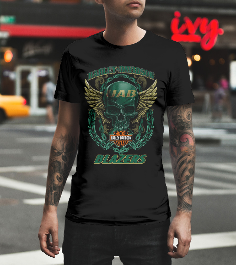 Harley Davidson Uab Blazers Motorcycles Cycles T-Shirt