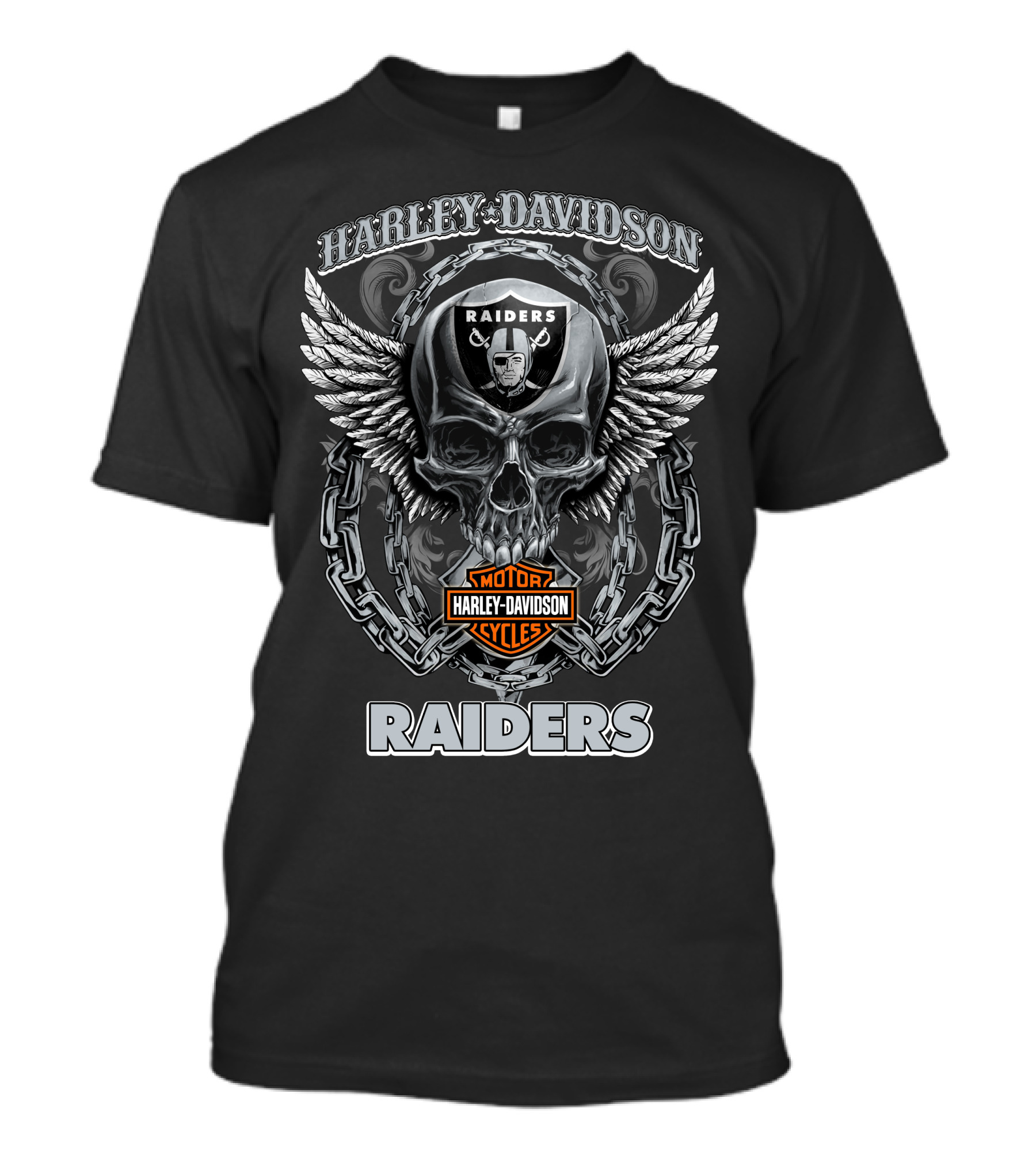 Harley Davidson Raiders Motorcycles Nfl Las Vegas Raiders T-Shirt
