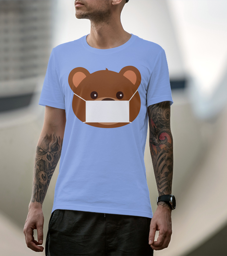 My Bear Cute Masked Teddy Face T-Shirt