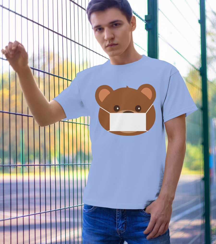 My Bear Cute Masked Teddy Face T-Shirt