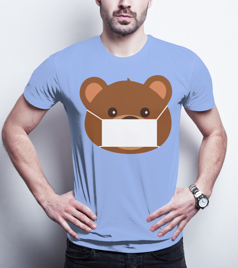 My Bear Cute Masked Teddy Face T-Shirt