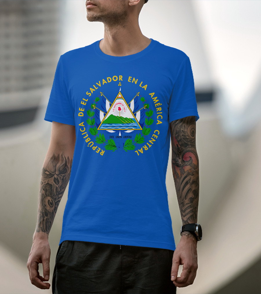 República DE El Salvador En LA América Central Dios Unión Libertad Escudo DE El Salvador T-Shirt