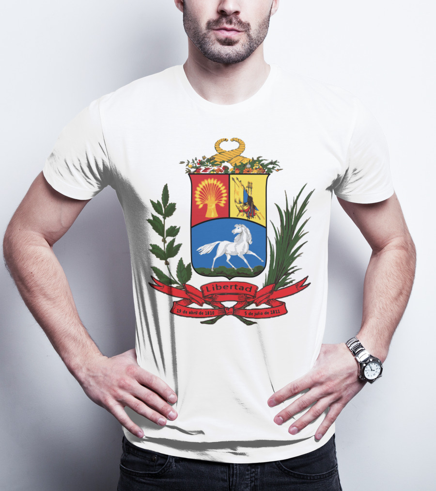 ESCUDO ANTIGUO DE VENEZUELA LIBERTAD 19 DE ABRIL DE 1810 5 DE JULIO DE 1811 T-Shirt