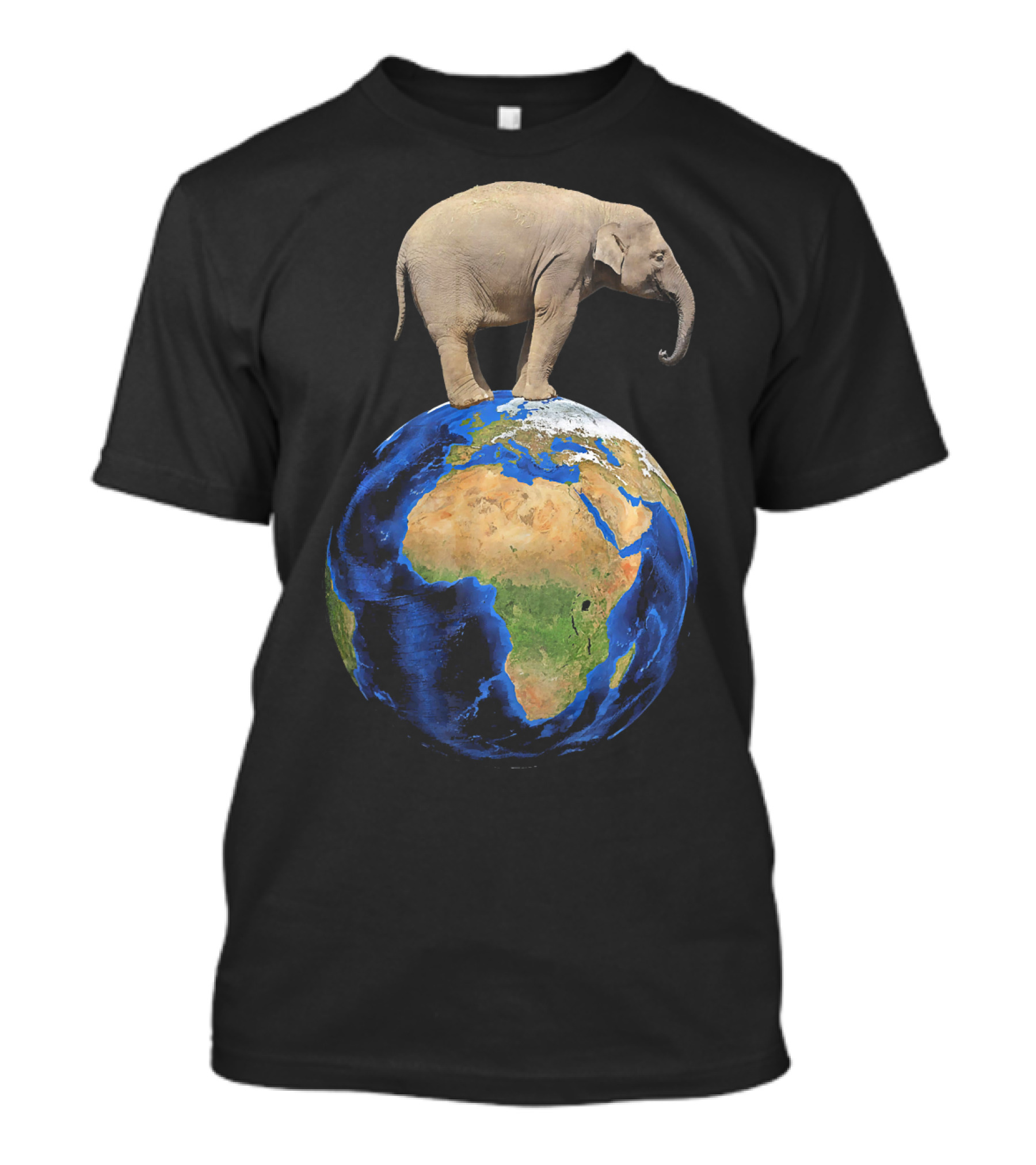 Elephant Standing On Earth Animal Conservation Earth Day T-Shirt