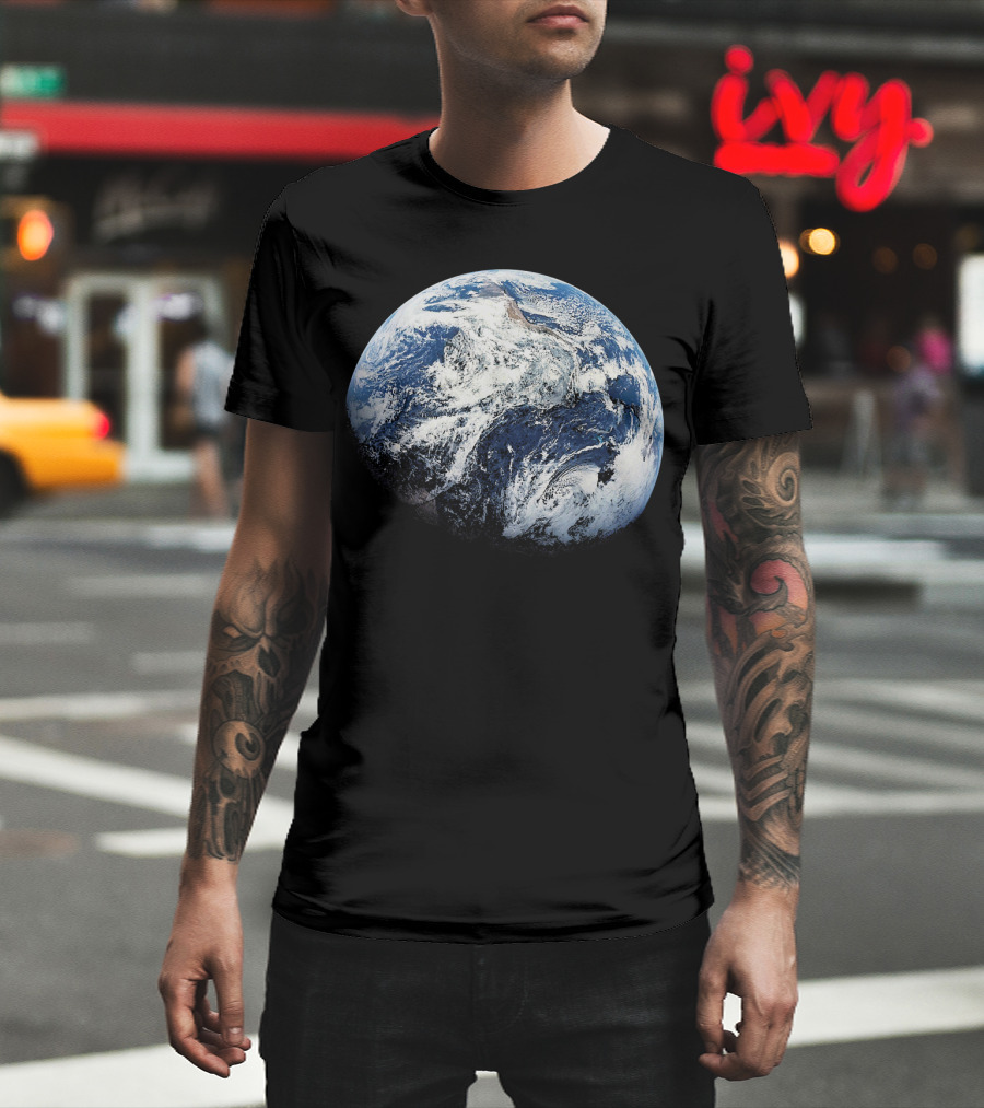 Planet Earth View From Apollo 8 Space Mission T-Shirt